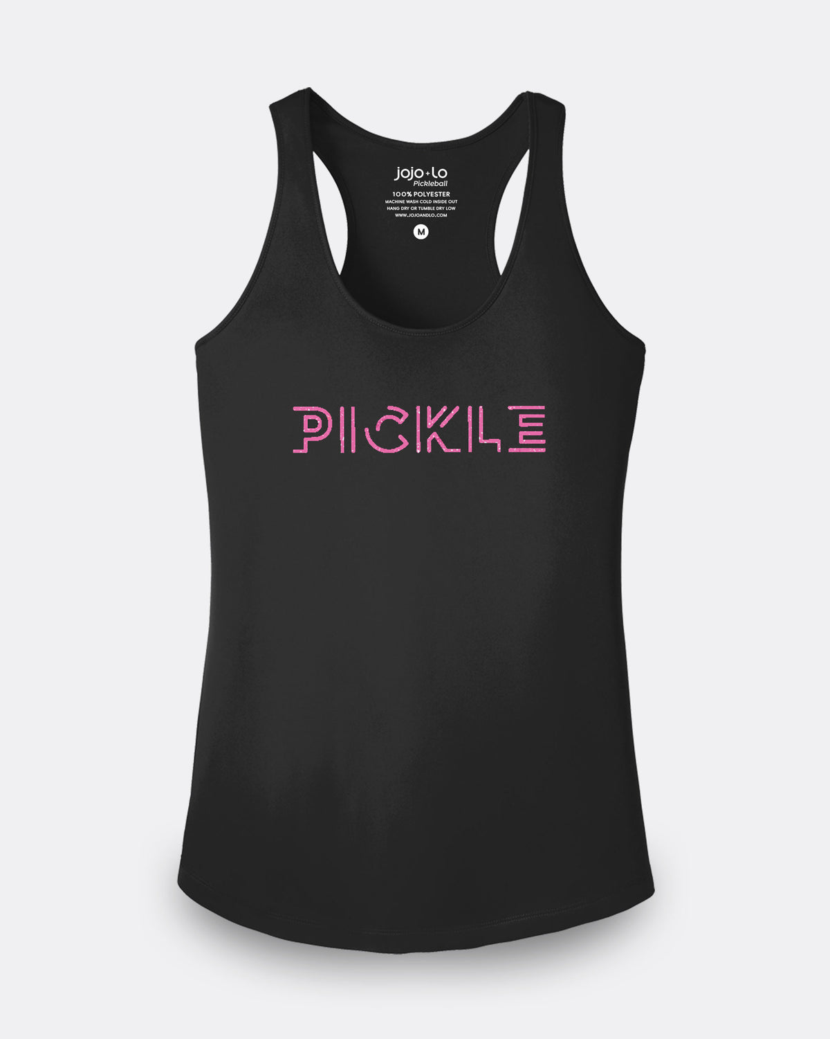 Glitter Flake Pickle Pickleball Tank Top Women's Black Performance Fab ...