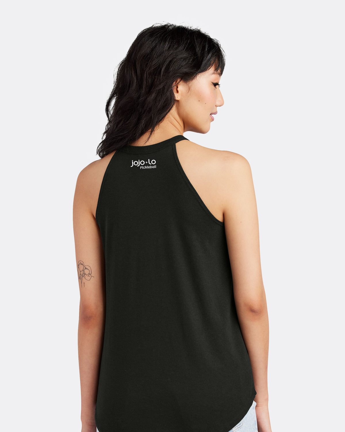Pickleball Sleeveless Tank Top in Black | jojo+lo pickleball